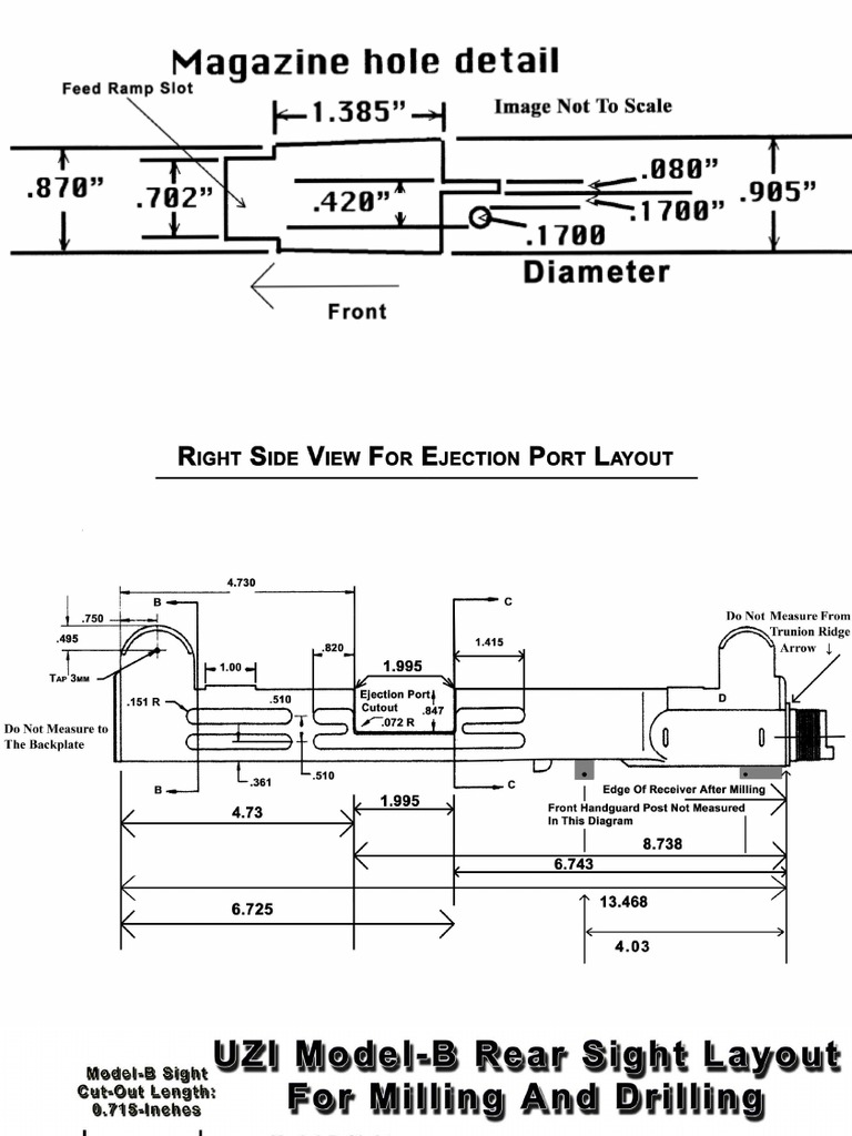 Uzi Receiver Blueprints Aa | PDF | Equipment | Ballistics