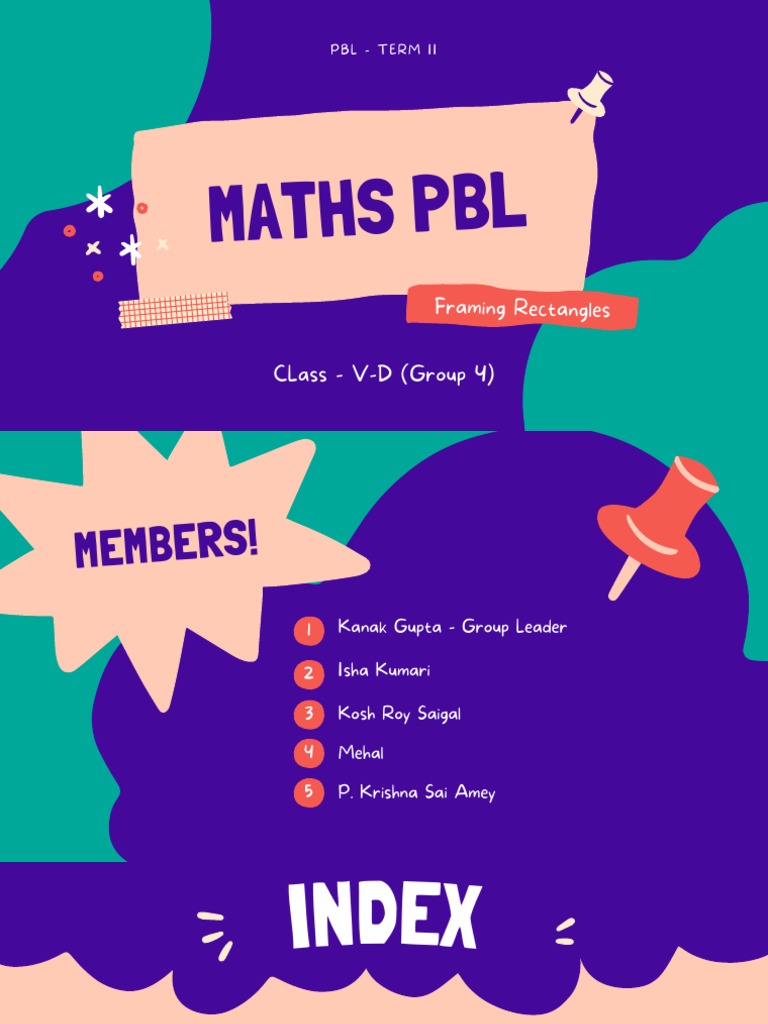 Maths PBL: Framing Rectangles Class - V-D (Group 4) | PDF | Ratio ...
