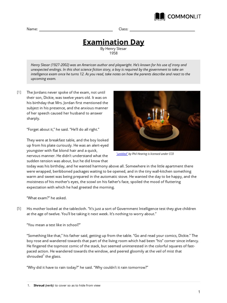 Commonlit Examination-Day Student | PDF | Test (Assessment) | Burial