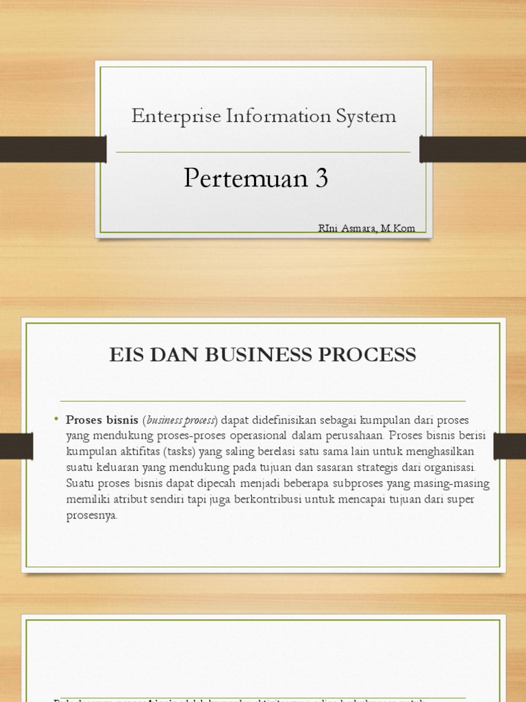 Integrating Business Processes and Enterprise Information Systems | PDF