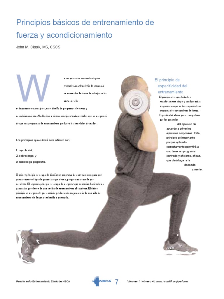Basic Principles of Strength Training and Conditioning - En.es | PDF
