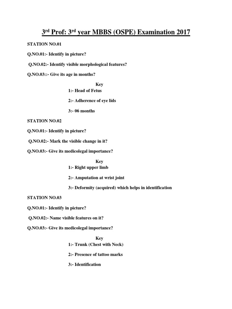 Forensic Medicine Ospe-1 | PDF | Law
