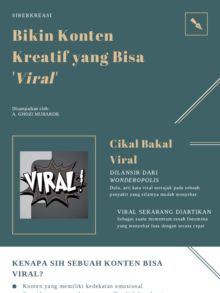 Bikin Konten Kreatif Yang Bisa Viral - Ghozi Mubarok | PDF