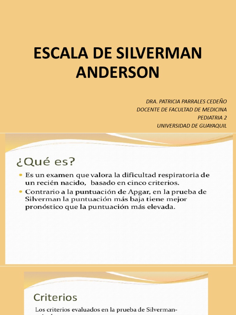Escala de Silverman-Anderson en Pediatría | PDF