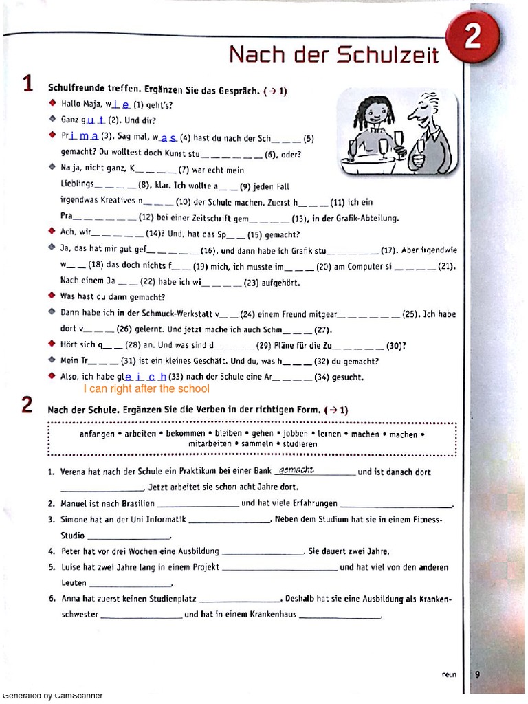 Intensivtrainer - A2 - Lektion 2 | PDF