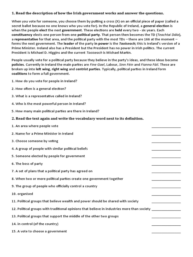 How the Irish Government Works | PDF | Politics Of The Republic Of ...