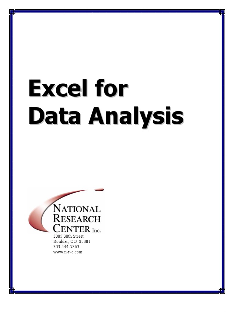 Excel Handbook | PDF | Spreadsheet | Data Analysis