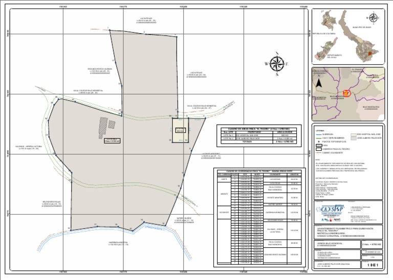 Plano Subdivision | PDF | Geodesia | Notación Matemática