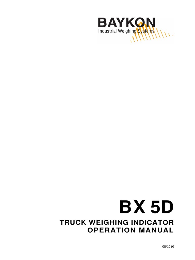 BX 5D EN Manual 100827 | PDF | Power Supply | Truck