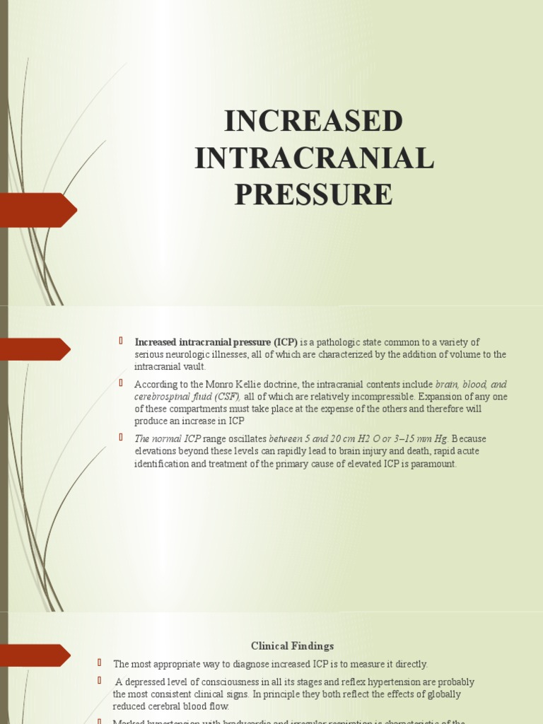 Management of Increased Intracranial Pressure: A Comprehensive Review ...