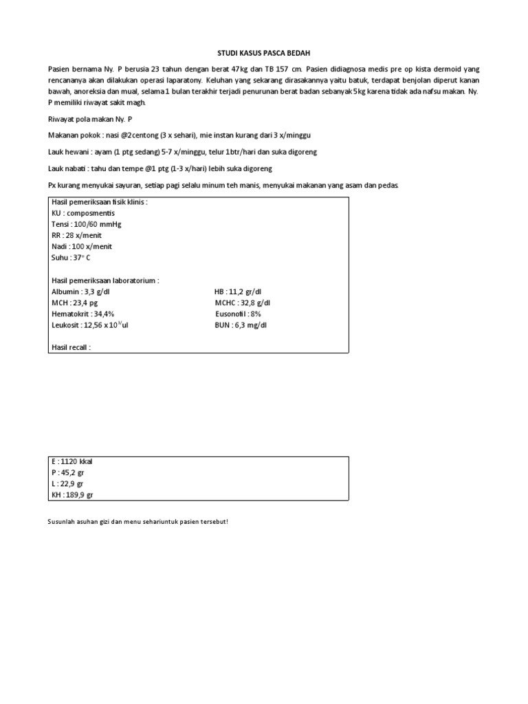 Ovi Febiona - Kasus Pasca Bedah | PDF