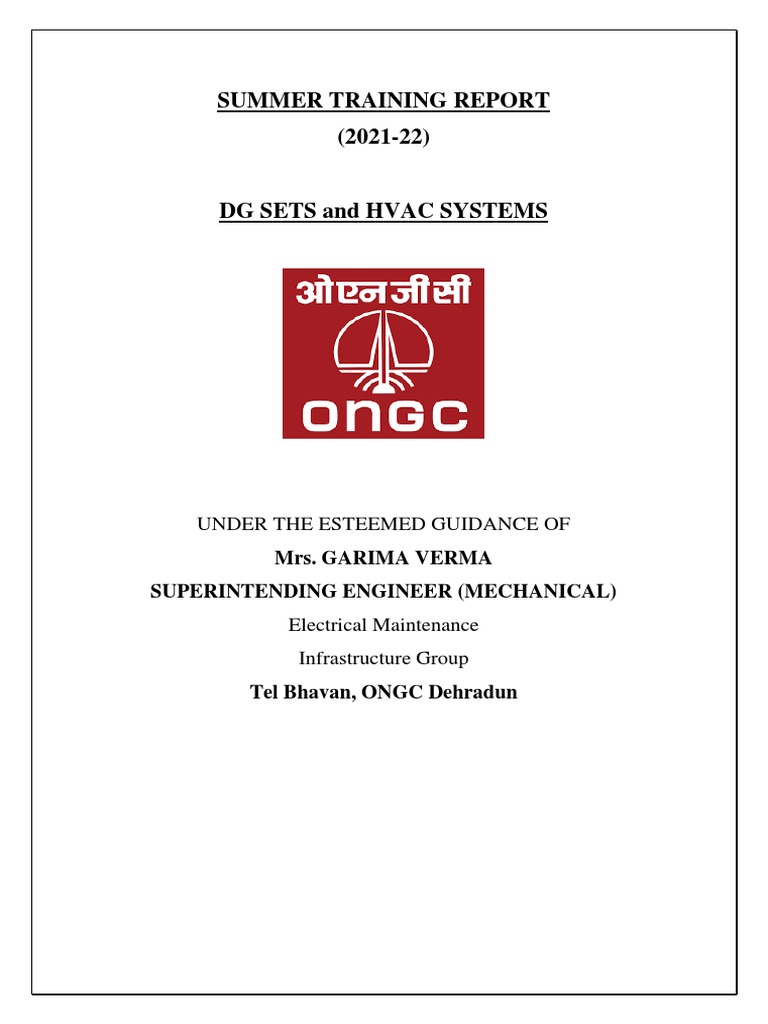ONGC Report | PDF | Internal Combustion Engine | Engines
