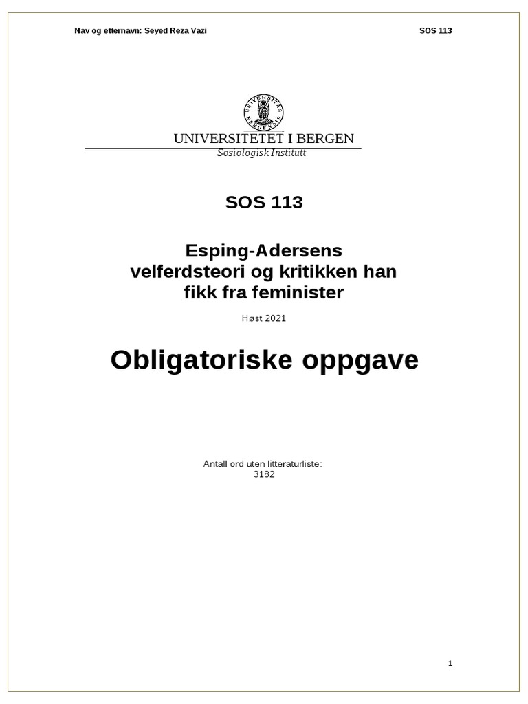 Ferdig Obligatorisk Oppgave | PDF
