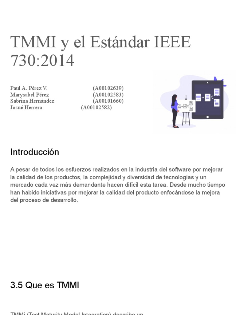 TMMI y El Estándar IEEE 730 - 2014 - Grupo 1 | PDF | Calidad (comercial ...