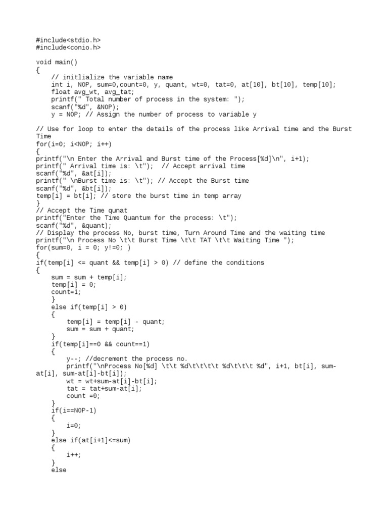 Round Robin Programming | PDF