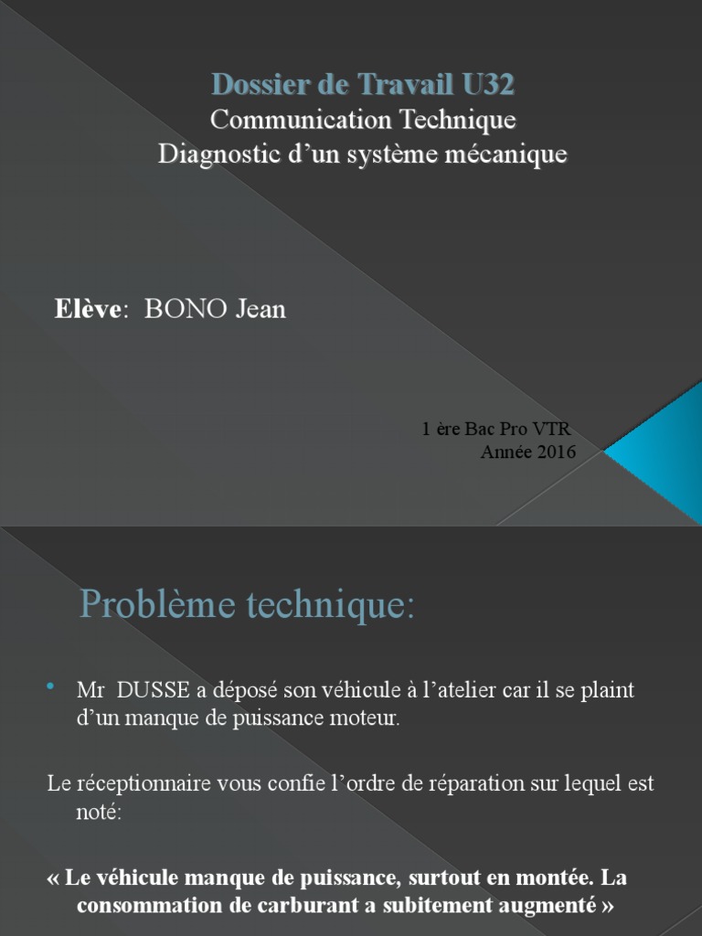Dossier Pedagogique U32 | PDF | Piston | Véhicules