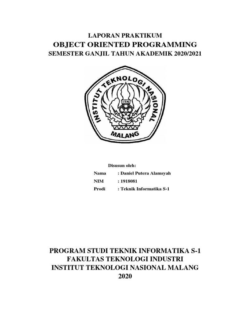 Laporan Object Oriented Programming | PDF
