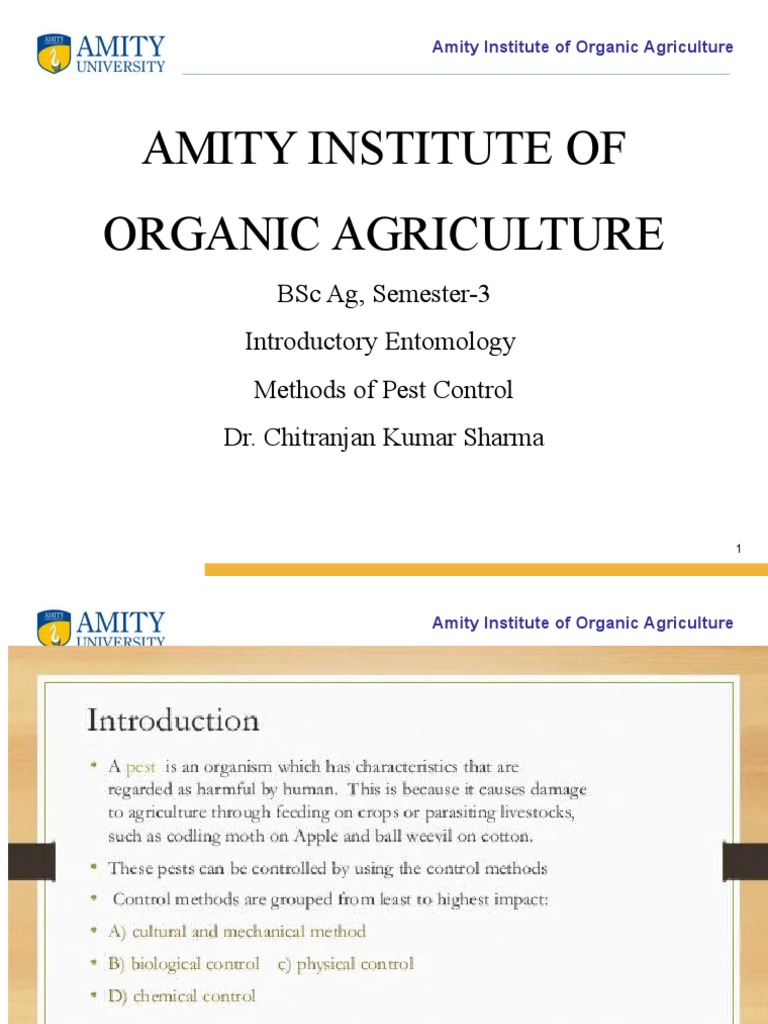 Introductory Entomology in Agriculture | PDF