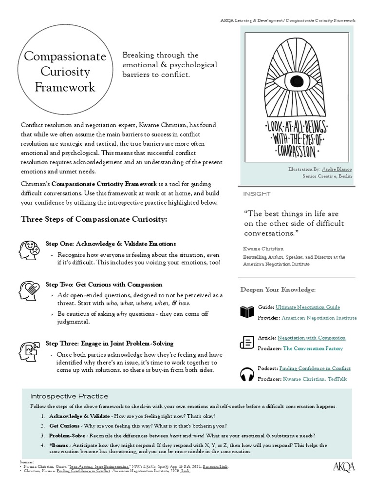 Compassionate Curiosity Framework | PDF | Negotiation | Curiosity
