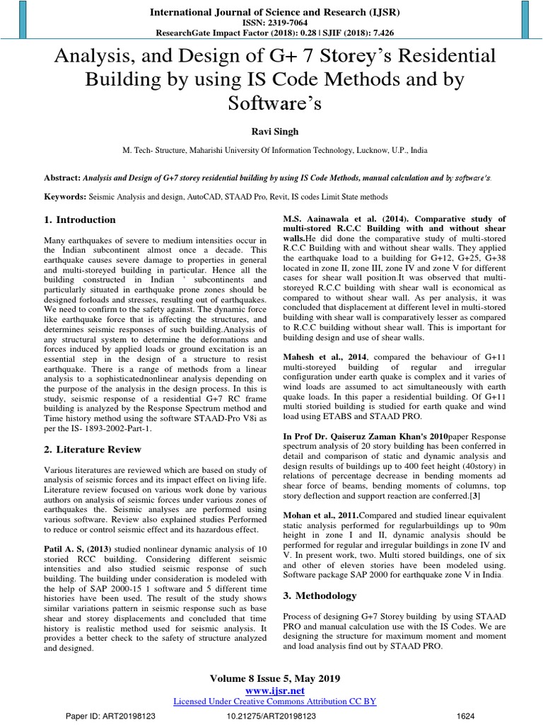 G+7 Building Seismic Design Analysis | PDF | Bending | Beam (Structure)