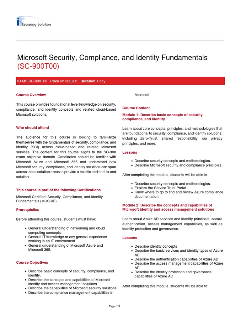 Fast Lane Ms SC 900t00 | PDF | Microsoft Azure | Microsoft