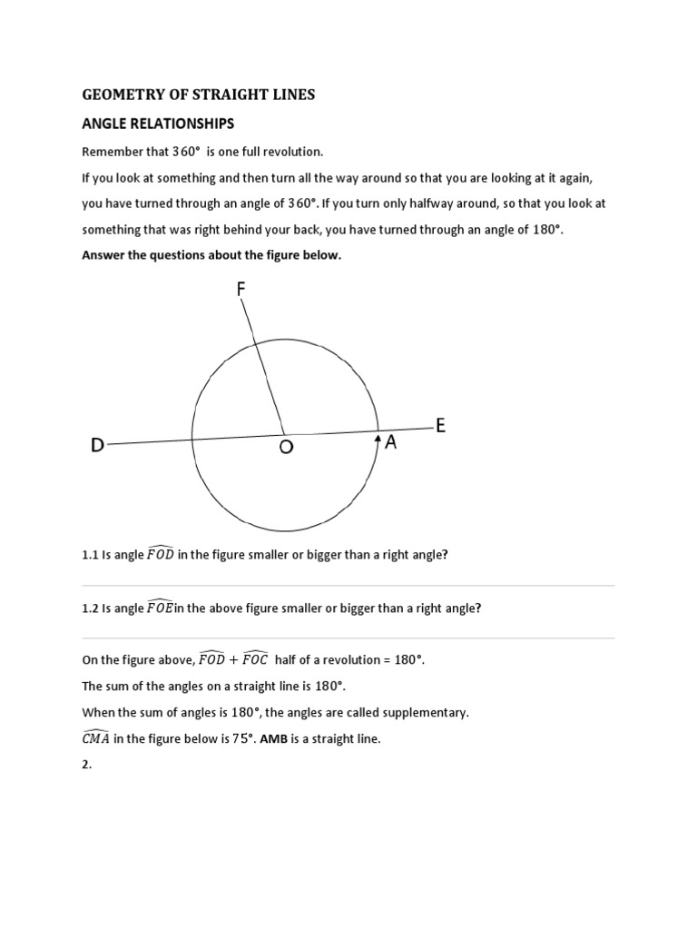 Geometry of Straight Lines | PDF | Angle | Elementary Geometry