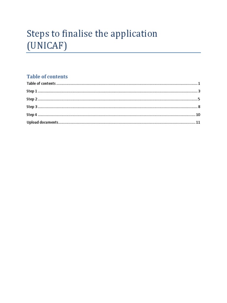 Steps of Application Unicaf | PDF | Button (Computing) | Computing