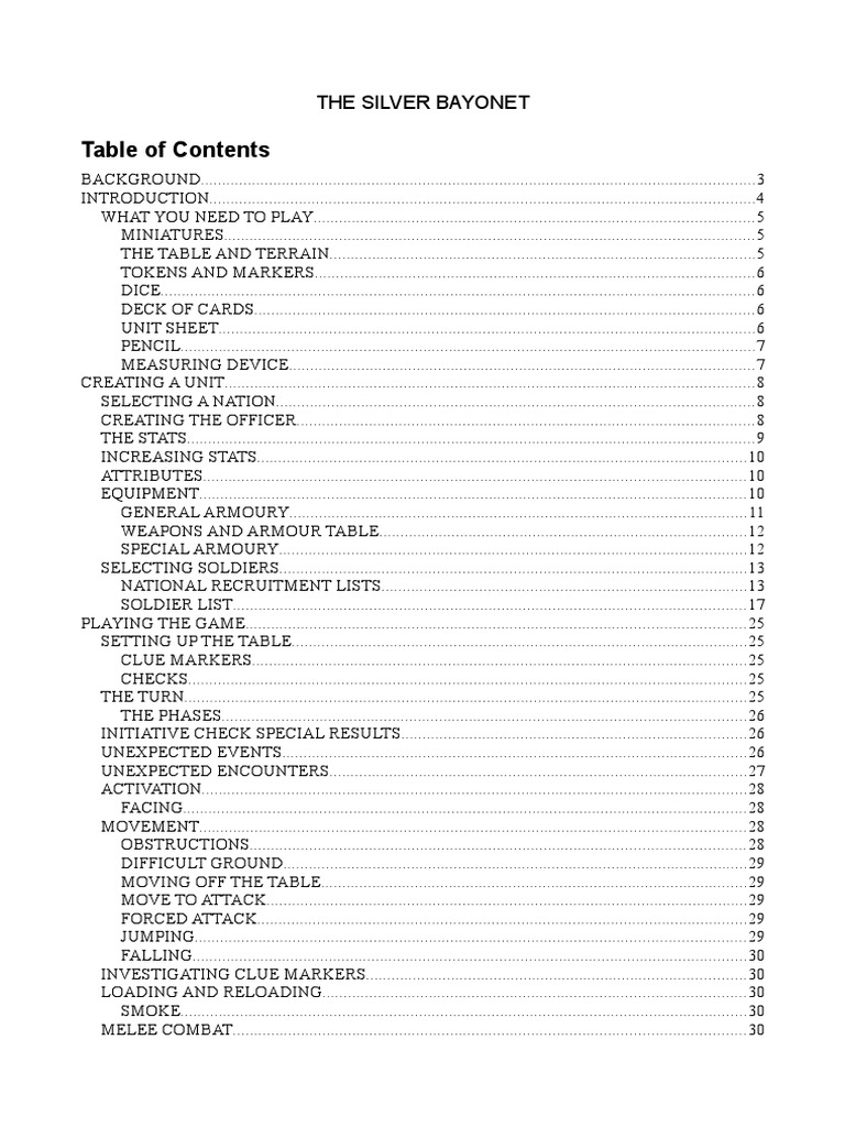 Silver Bayonet TOC | PDF | Cavalry | Military Science