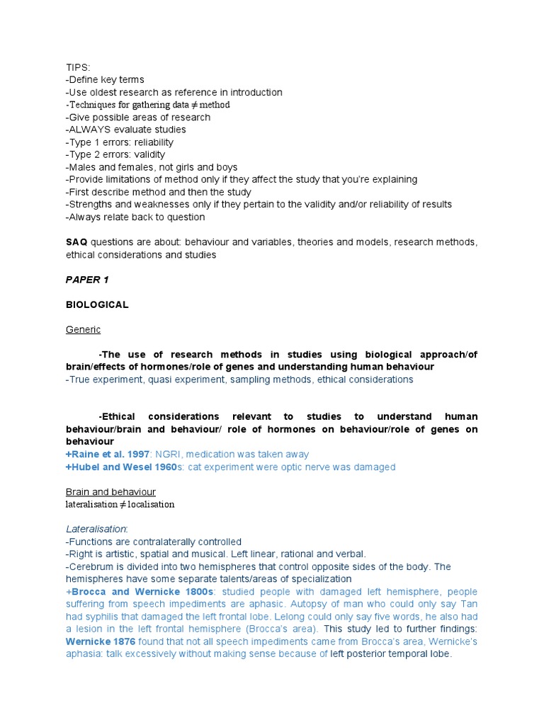 General Psychology Notes | PDF | Memory | Lateralization Of Brain Function