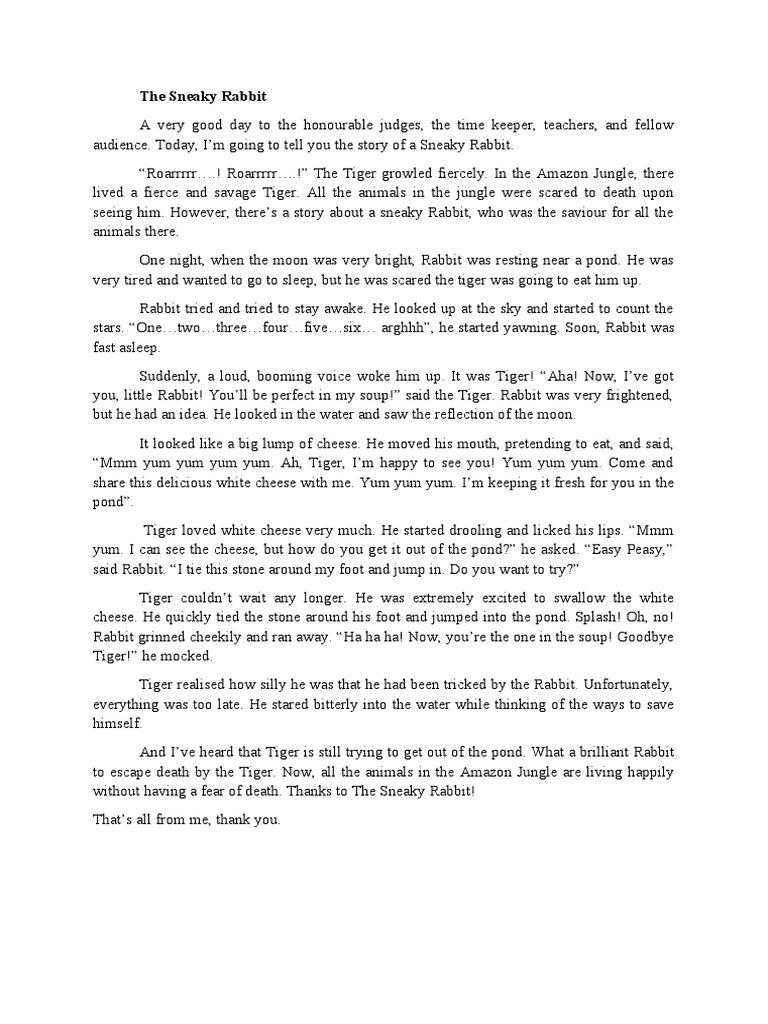 A Sneaky Rabbit | PDF