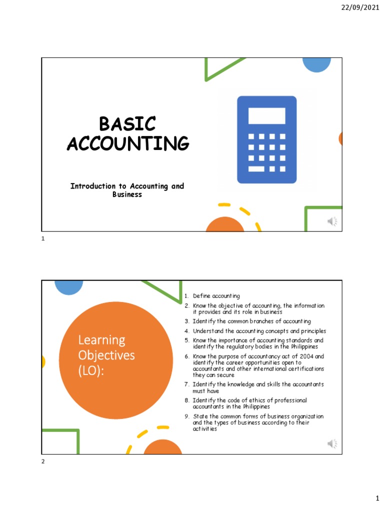 Introduction to Basic Accounting Concepts | PDF | Accounting | Accountant
