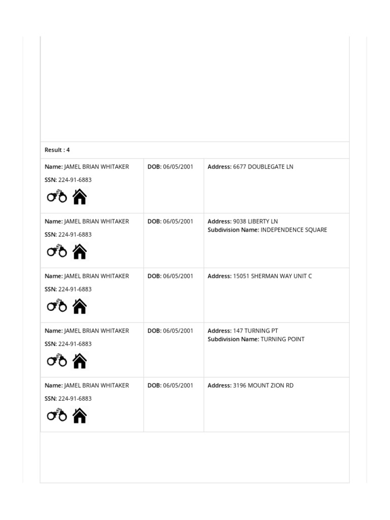 Whitaker, Jamel | PDF | Landline | Telephone