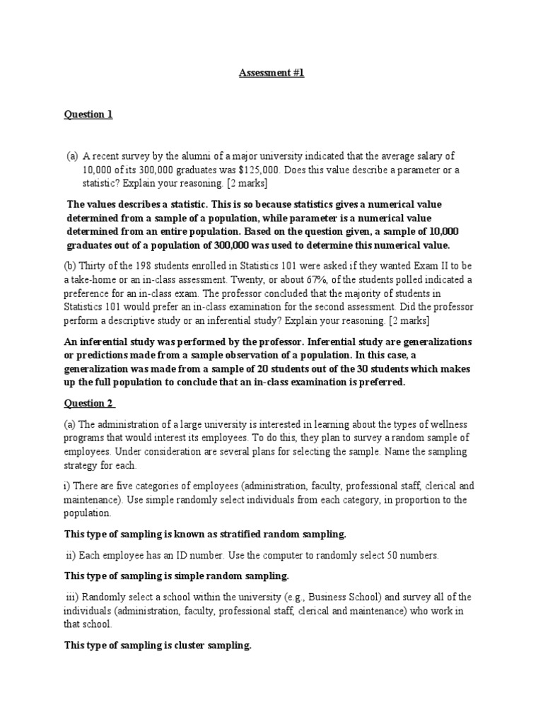 Statistics and Sampling Methods Guide | PDF | Sampling (Statistics ...