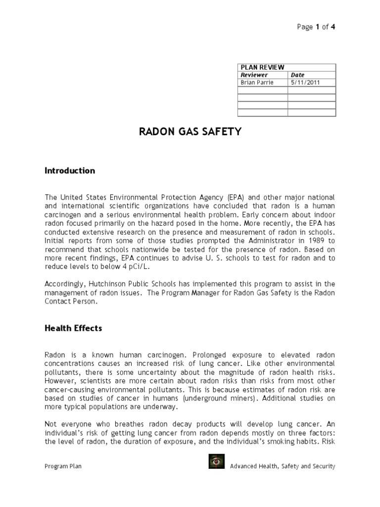 Plans Radon | PDF | Environmental Health | Public Health