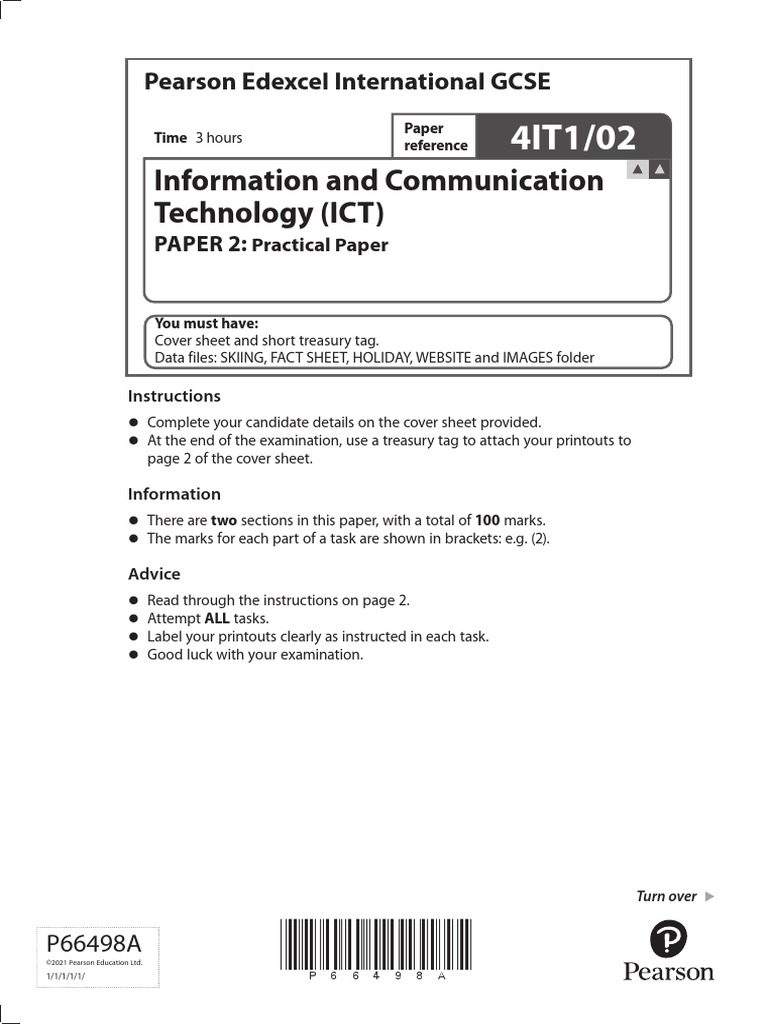 Information and Communication Technology (ICT) : Pearson Edexcel ...