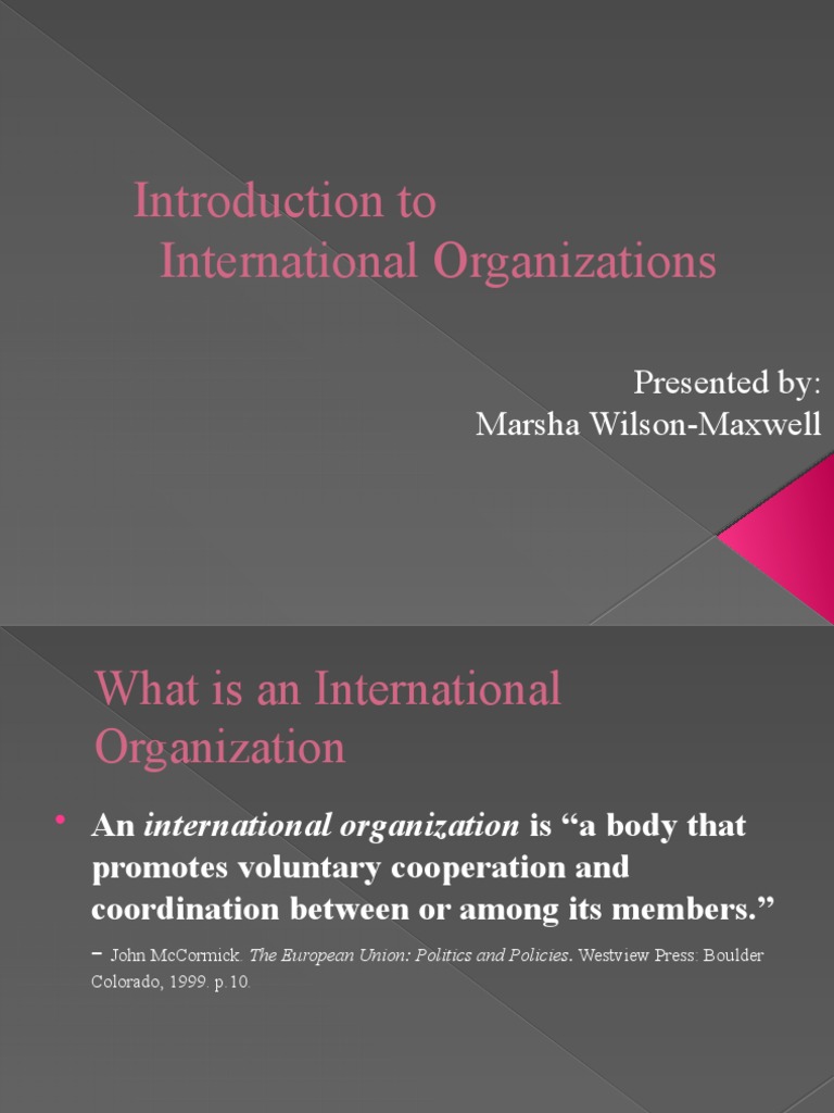 Understanding International Organizations: An Introduction to ...