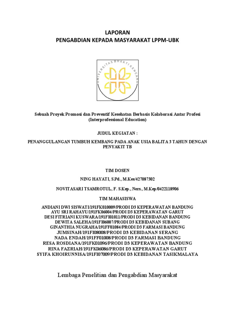 Format Laporan IPE | PDF