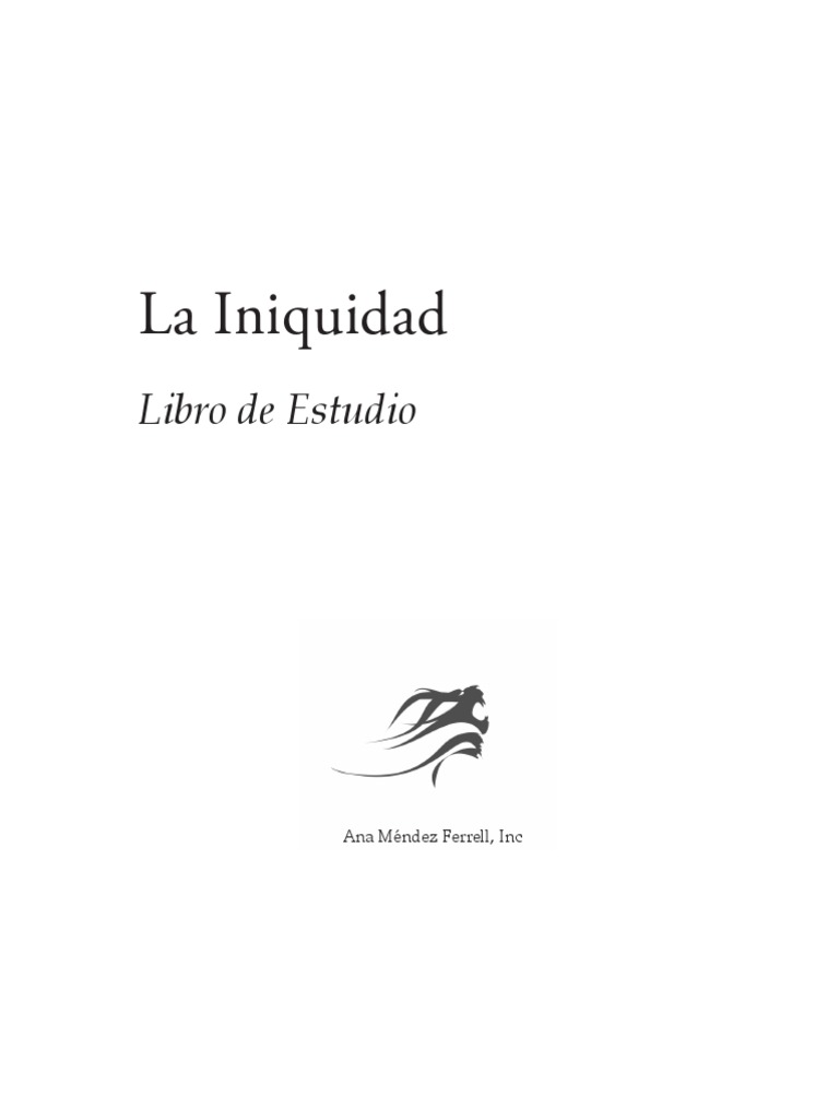PDF La Iniquidad Libro de Estudio - 075254 | PDF | Pecado | Alma