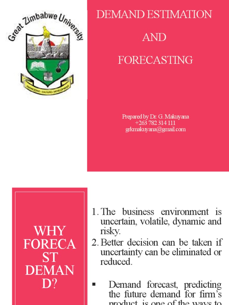 Demand Estimation & Forecasting Guide | PDF | Demand | Forecasting