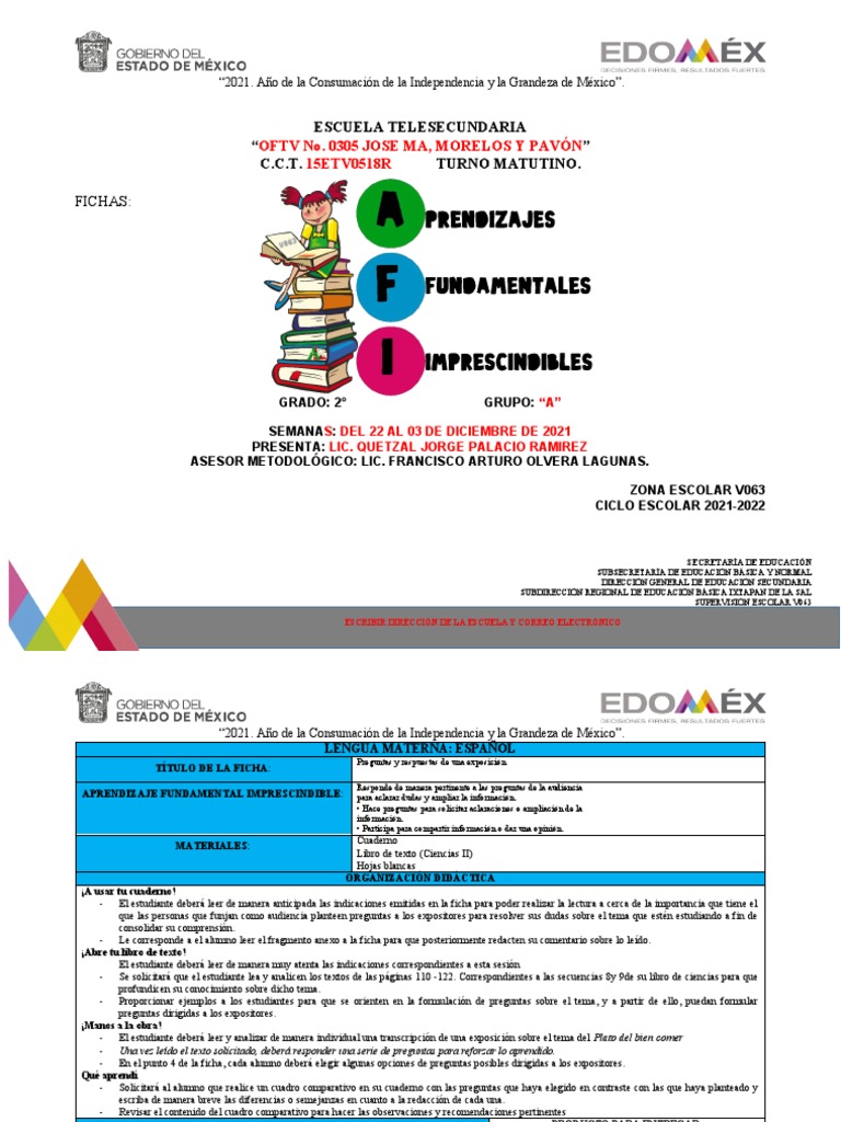 Formato Plan Afi | PDF | Educación primaria | Evaluación