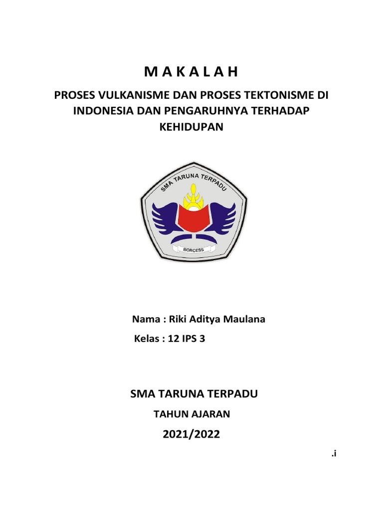 Proses Vulkanisme dan Tektonisme di Indonesia | PDF