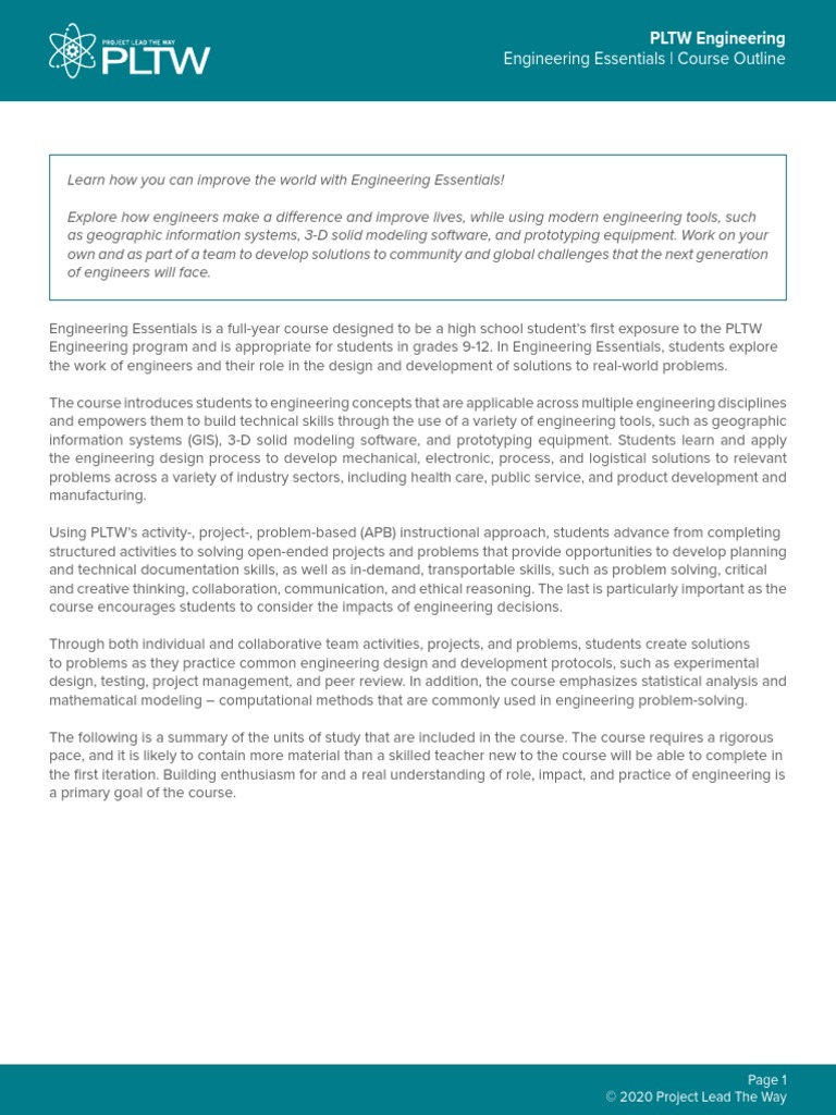 Engineering Essentials - Course Outline | PDF | Electronic Circuits ...