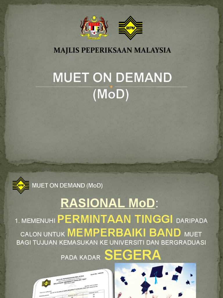 Muet On Demand (Mod) | PDF