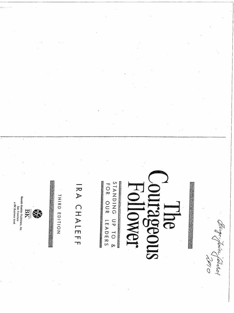 The Courageous Follower Ka 1 Ira Chaleff | PDF
