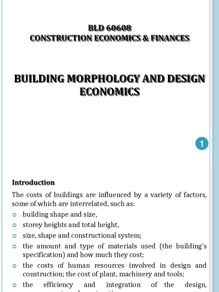 Buildings Morphology and Design Economics | PDF | Elevator | Building