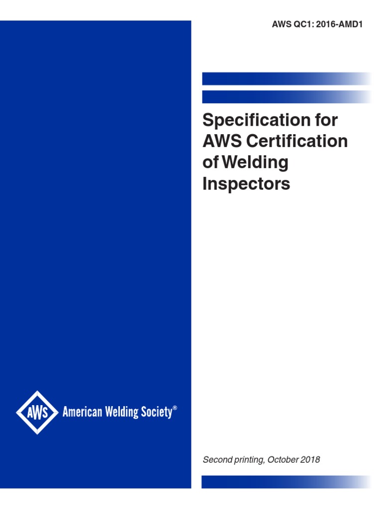 Specification For AWS Certification of Welding Inspectors | PDF