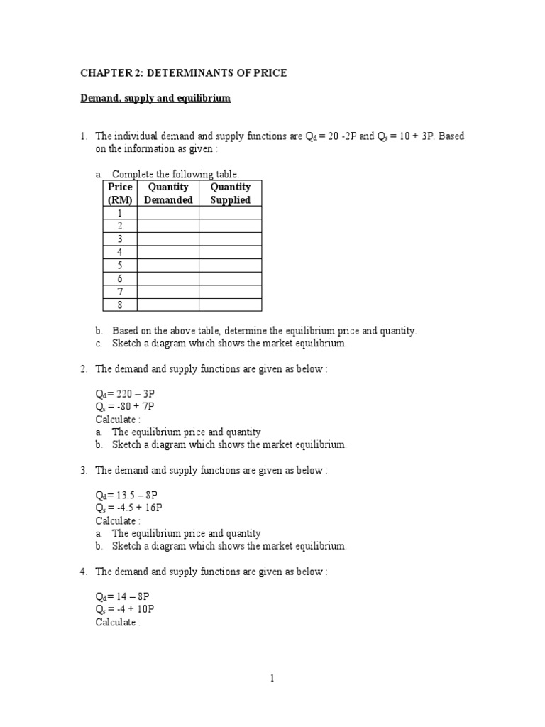 Chapter 2a. Questions | PDF | Economic Surplus | Supply And Demand