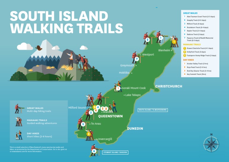 NZ Walking Hiking v3 South Island | PDF | Land Transport | Hiking