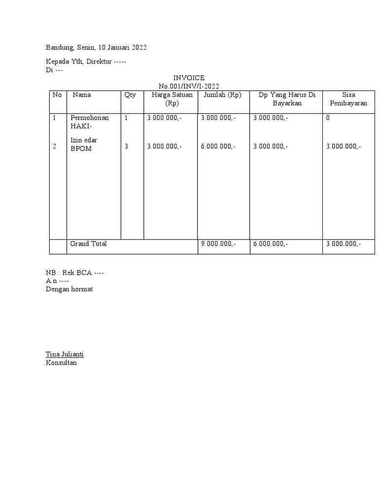 Cara bayar tagihan invoice BPOM dan HAKI | PDF