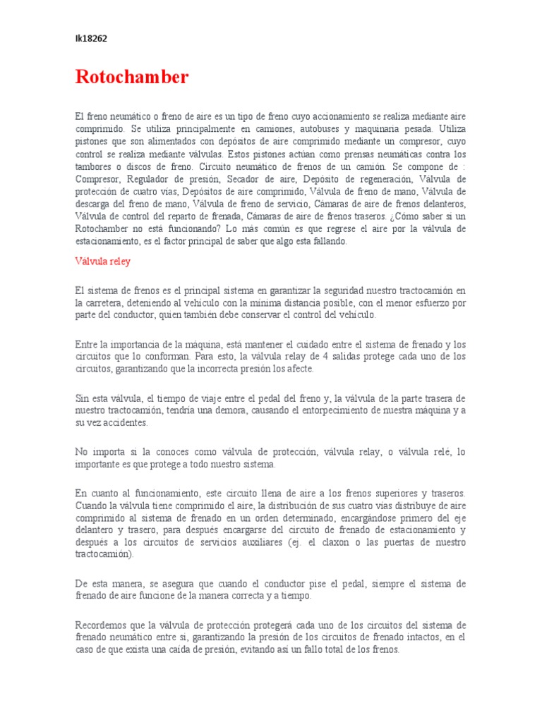 ROTOCHAMBER | PDF | Vehículos | Tecnología de vehículos